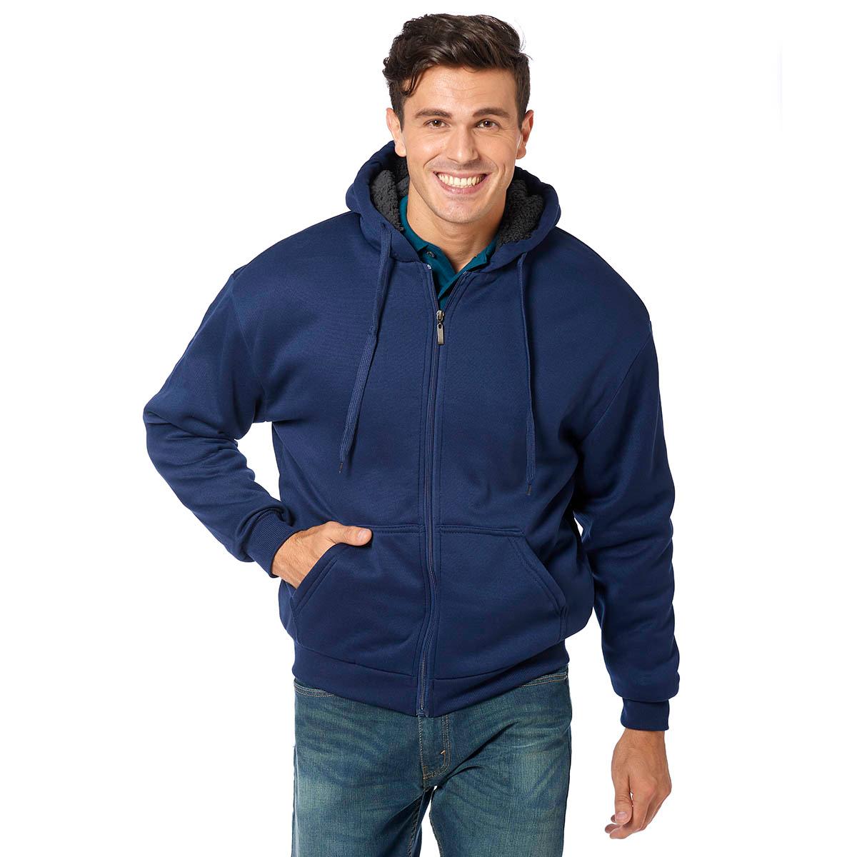Click here for Mens Mountain Ridge(R) Solid Sherpa Hoodie prices