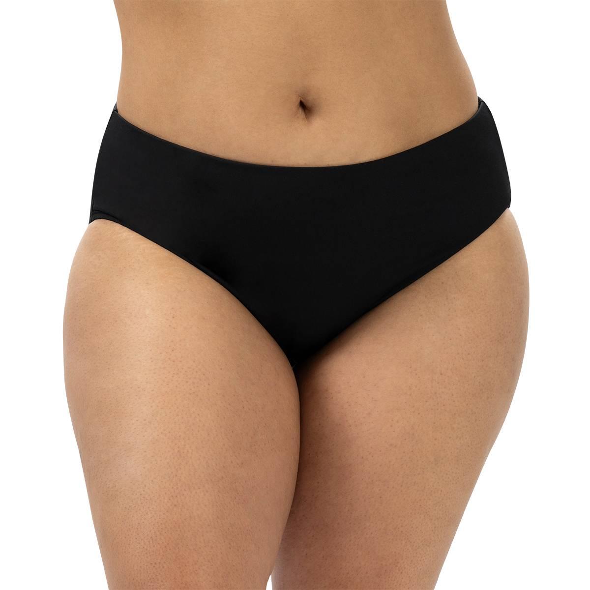 Womens Dolfin(R) Aquashape Solid Mid-Rise Moderate Swim Bottoms