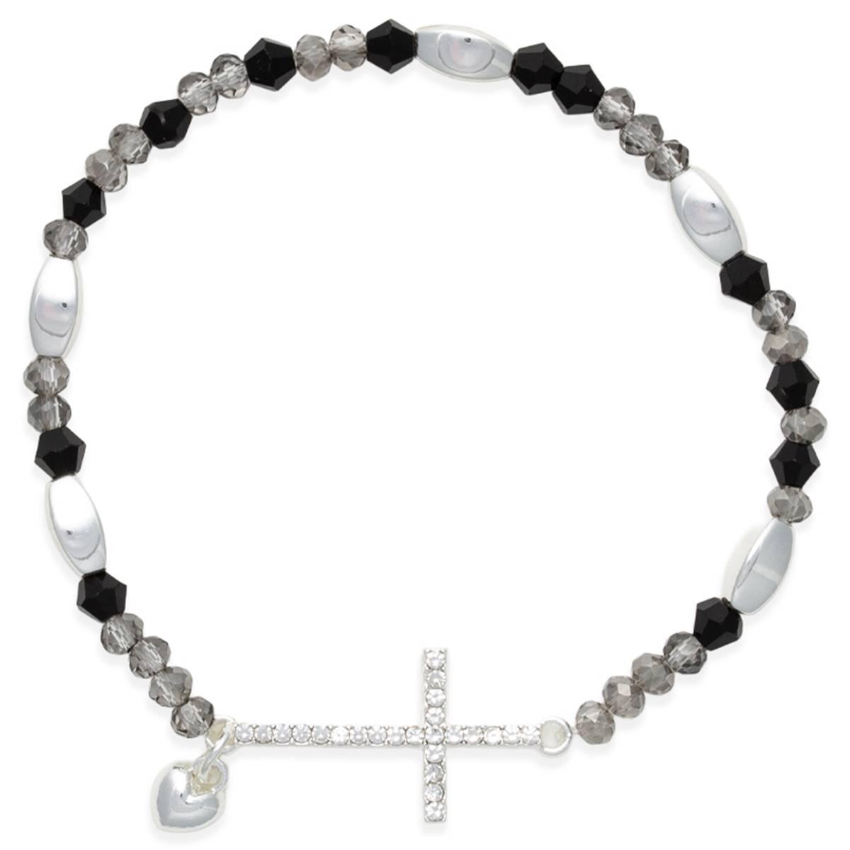 Click here for Beautiful Blessings Hematite Jet Stone Stretch Bra... prices