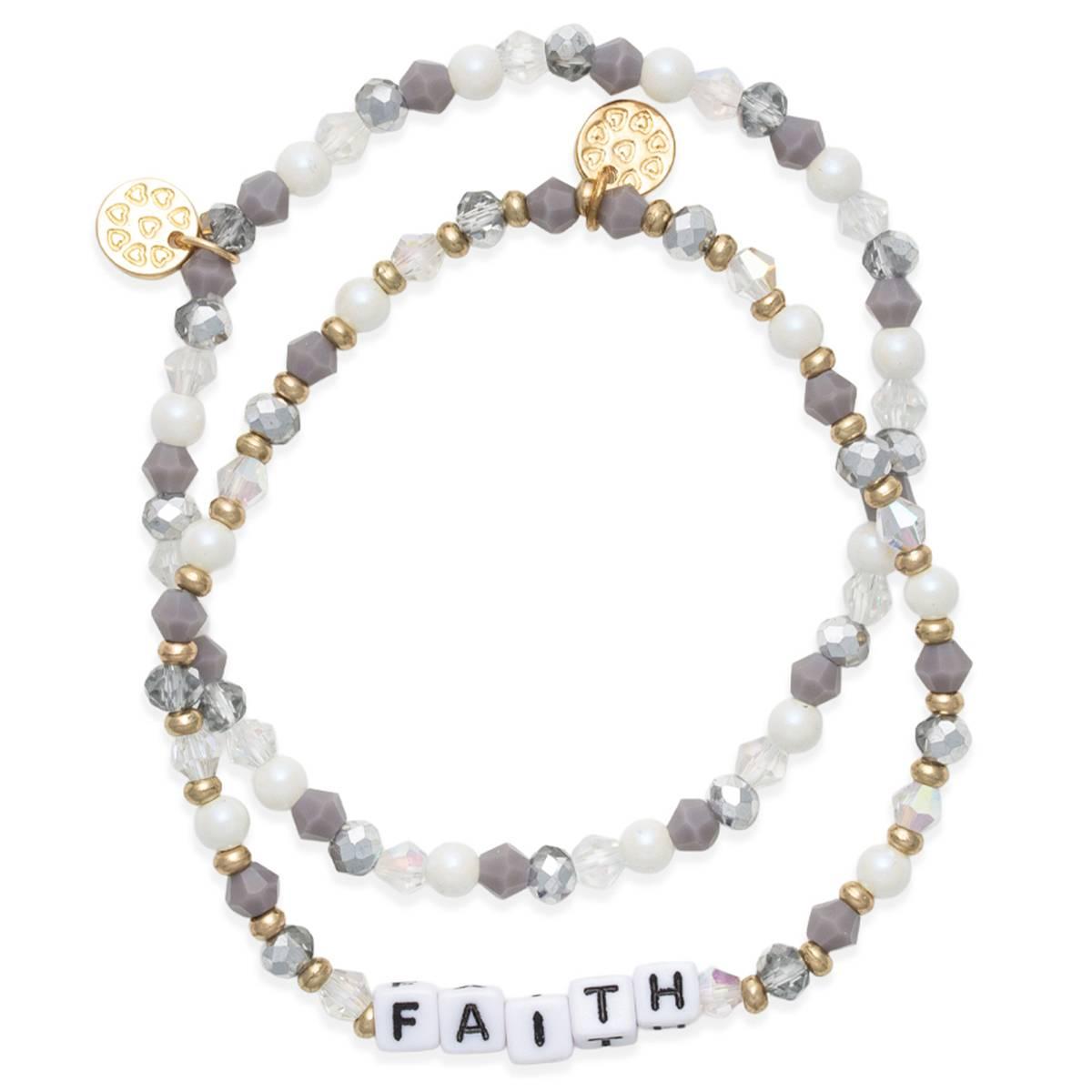 Click here for Beautiful Blessings 2 Row Stone Faith Stretch Brac... prices