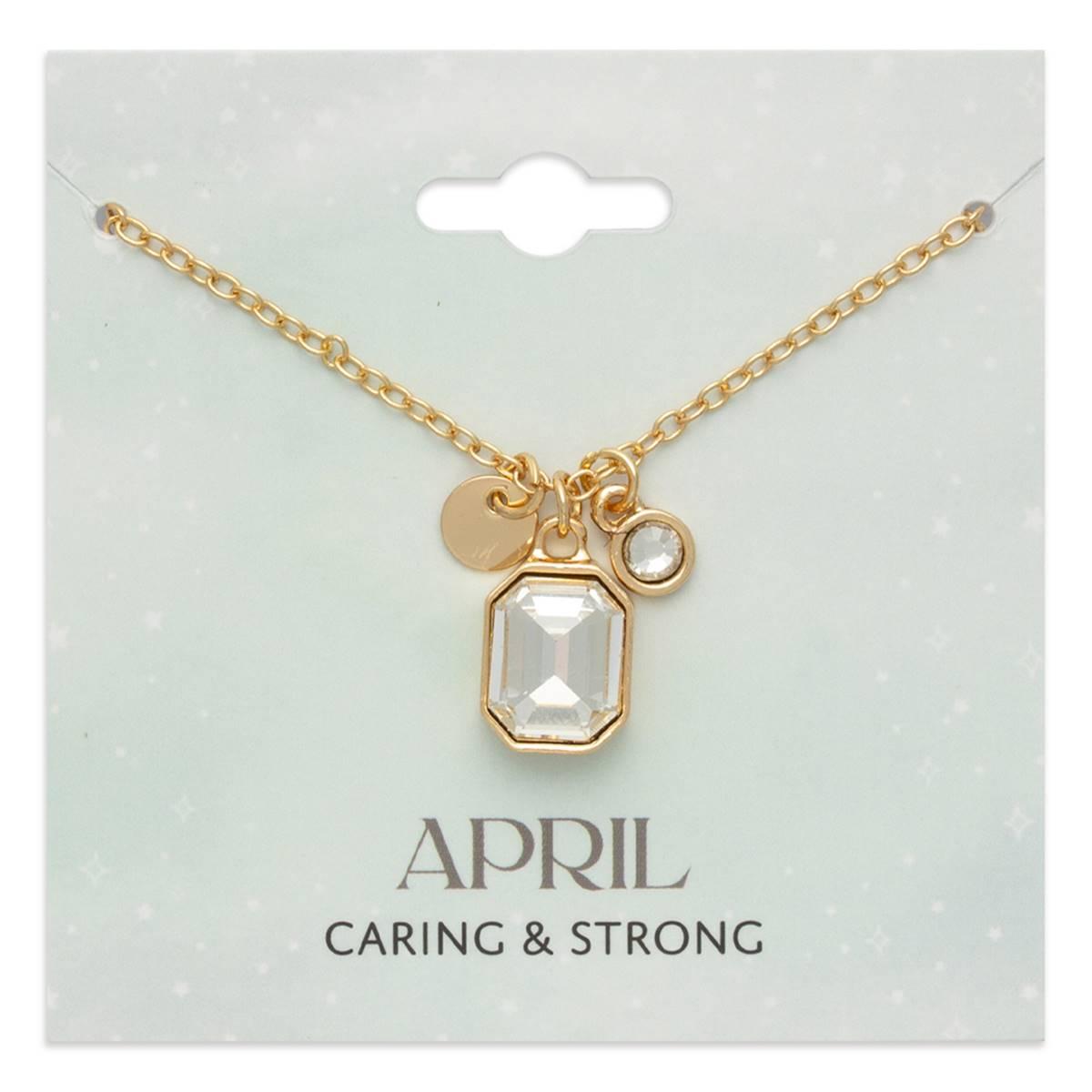 Click here for April Birthstone Crystal Charm Pendant Necklace prices