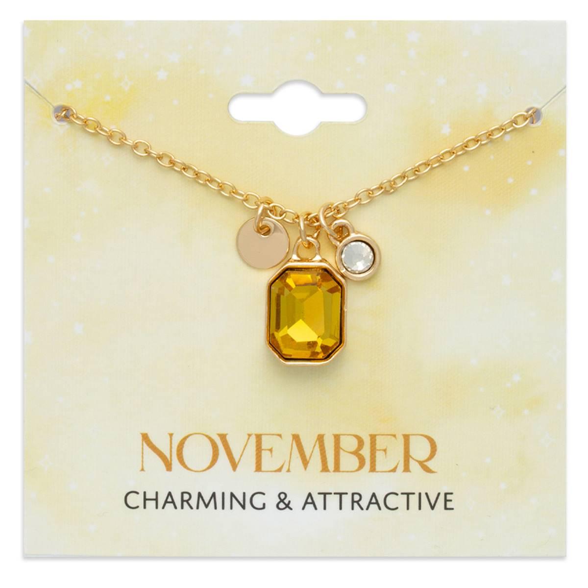 Click here for November Birthstone Crystal Charm Pendant Necklace prices