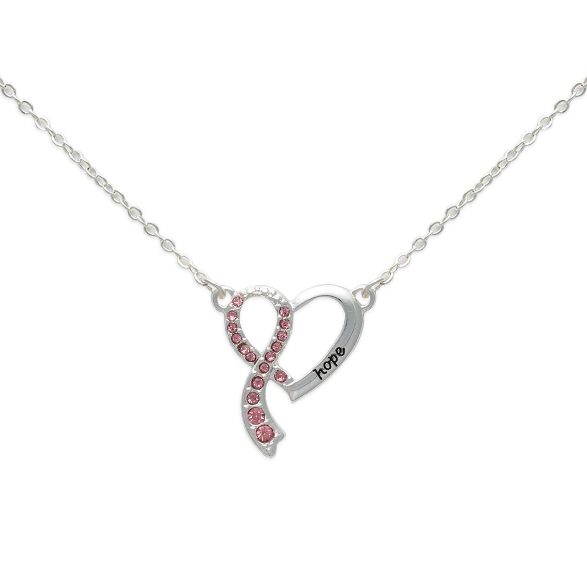 Click here for Breast Cancer Awareness Silver Heart w/ Pink Rhine... prices