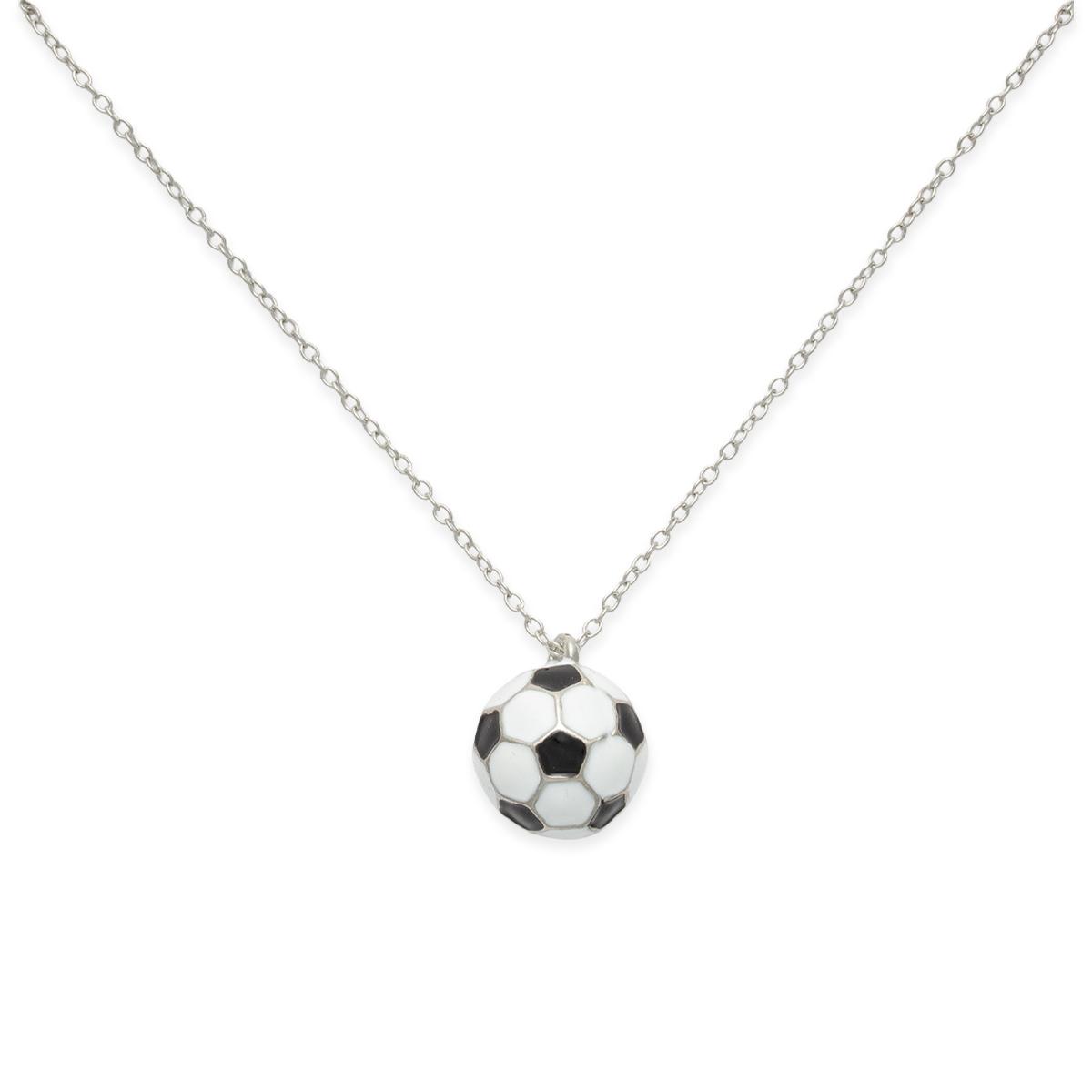 Click here for Silver-Tone Soccer Theme Chain Necklace prices