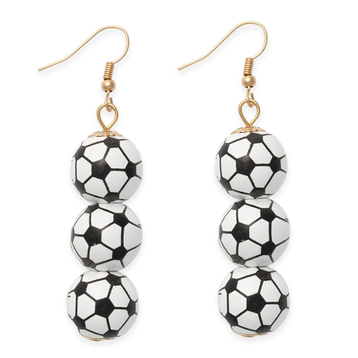 Click here for Gold-Tone Triple Soccer Ball Drop Earrings prices