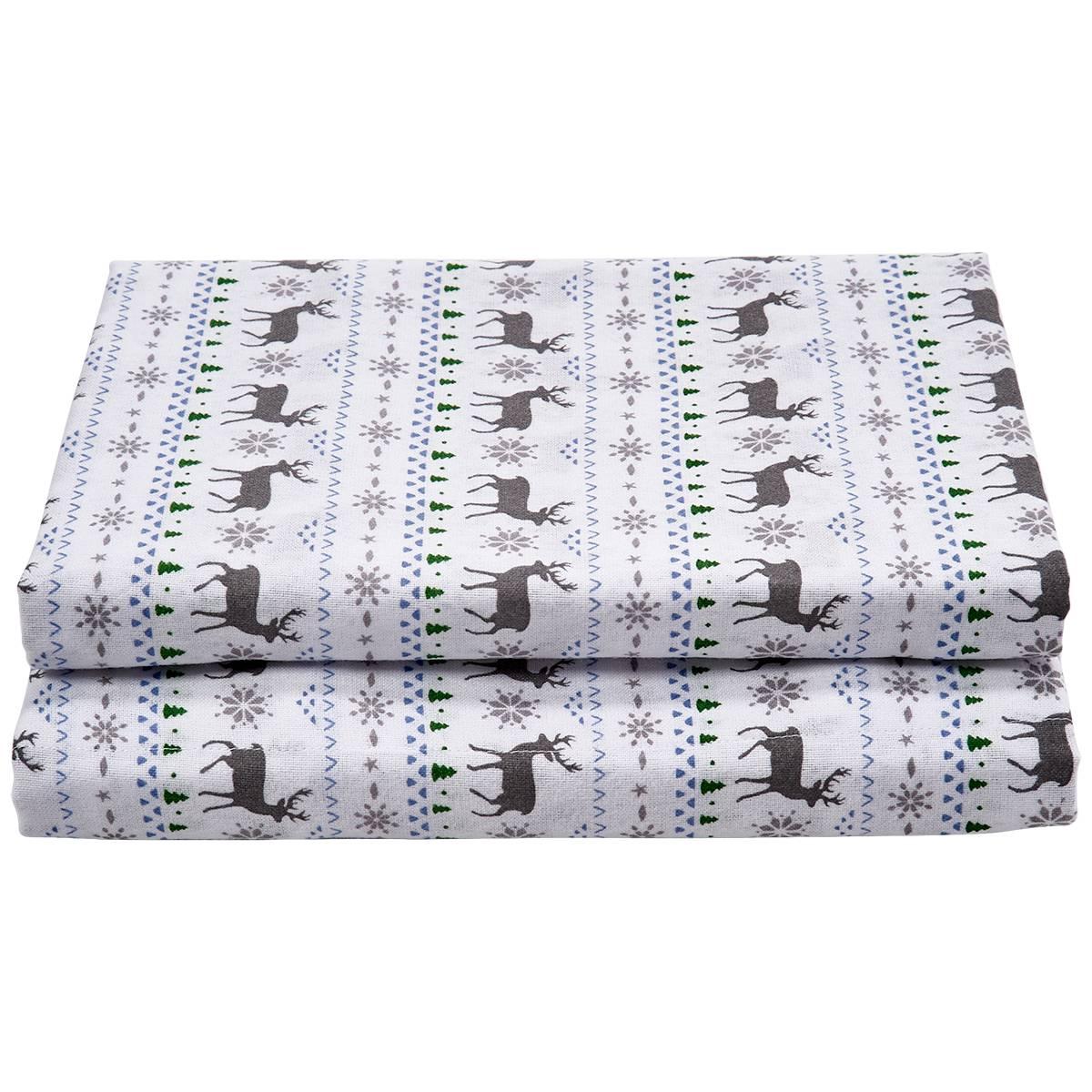 Click here for Ashley Cooper(tm) Reindeer Stripe Flannel Sheet Se... prices
