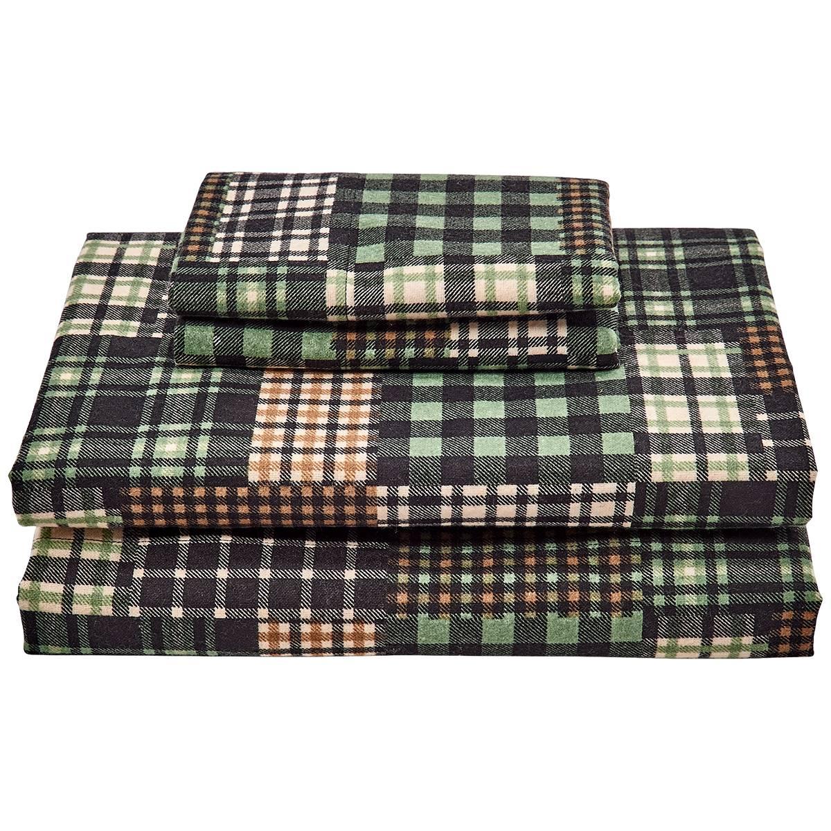 Click here for Ashley Cooper(tm) Plaid Patch Flannel Sheet Set prices