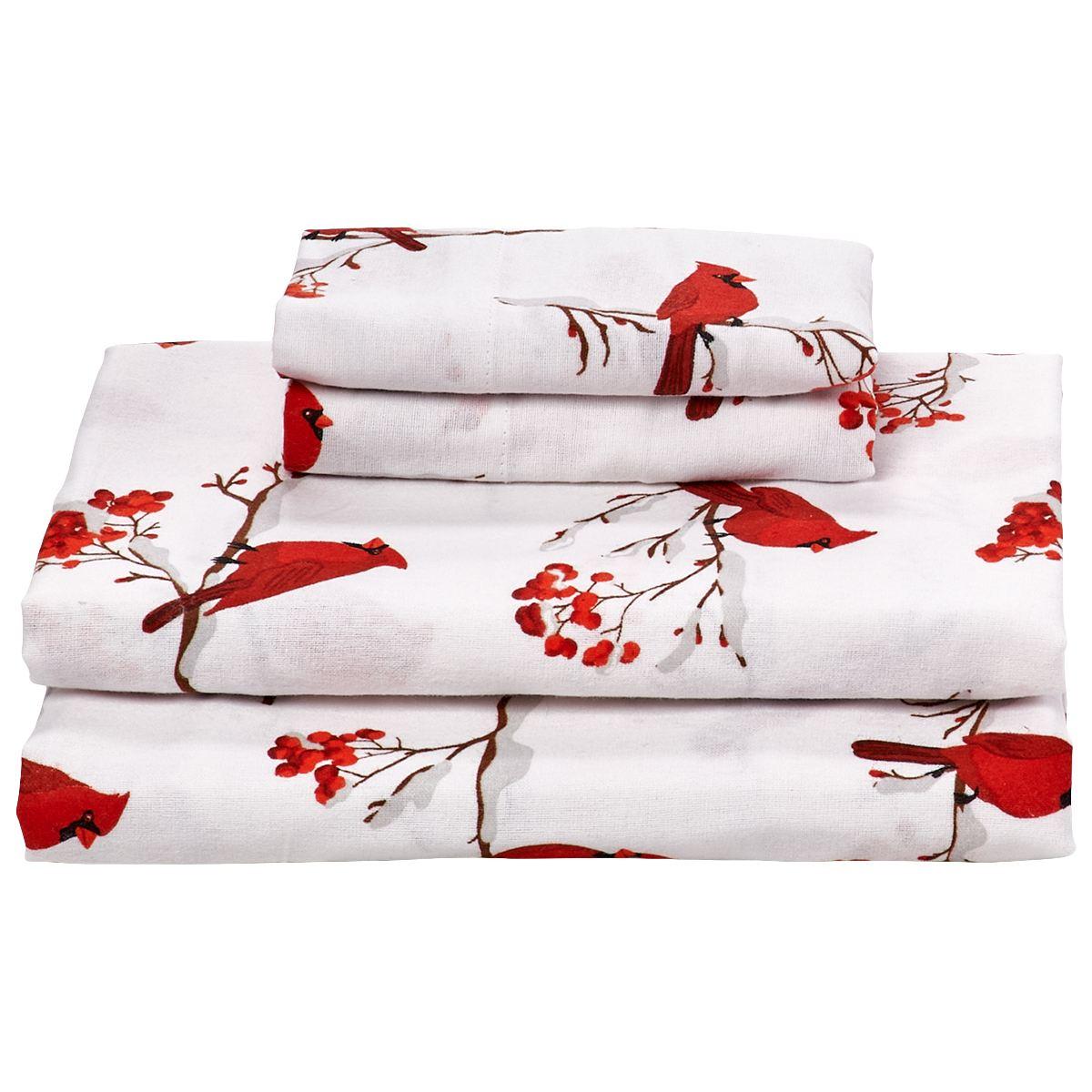 Click here for Ashley Cooper(tm) Winter Cardinals Flannel Sheet S... prices