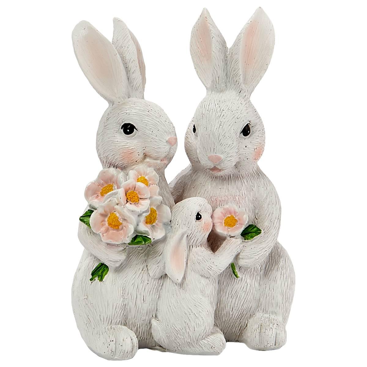 Click here for Resin Bunny Family with Flowers prices