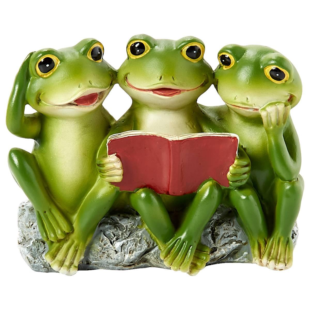 Click here for Resin Group of Frogs Reading a Book prices