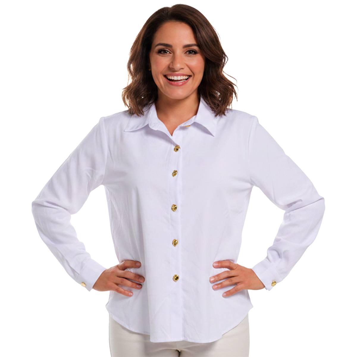 Click here for Womens Notations Long Sleeve Solid Button Down prices
