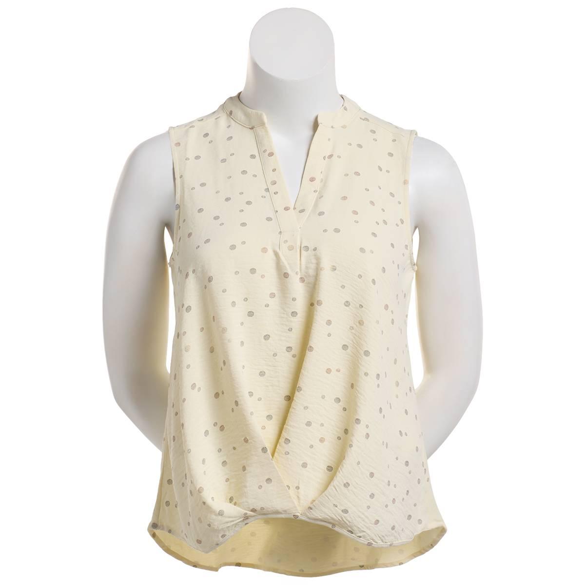 Click here for Womens NY Collection Sleeveless Airflow Dot Blouse... prices