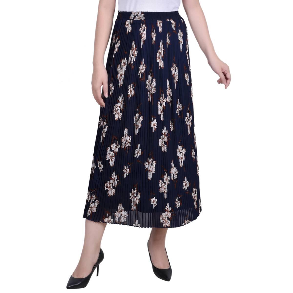 Click here for Womens NY Collection Pull-On Floral Pleat Chiffon... prices
