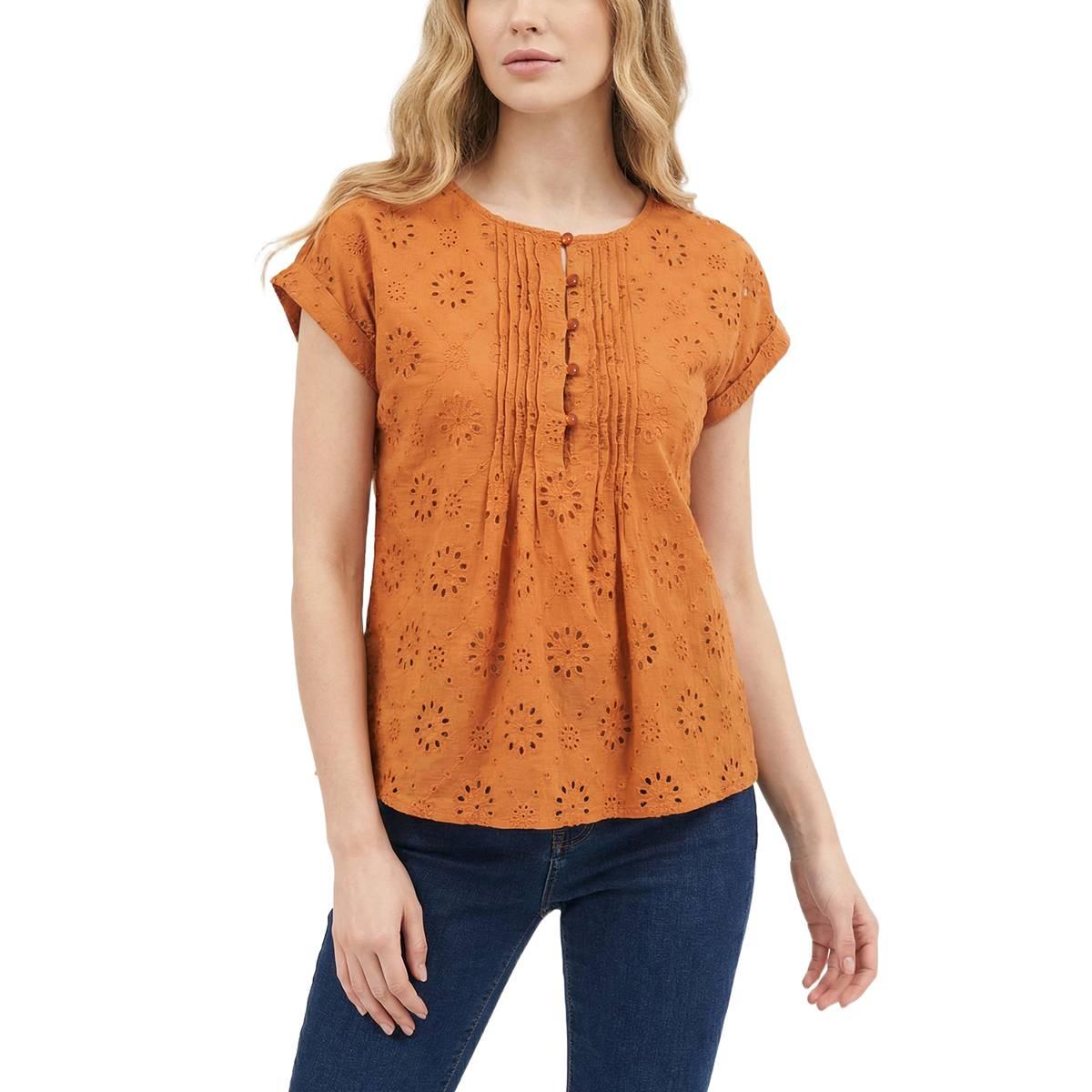 Click here for Womens NY Collection Cap Sleeve Medallion Eyelet B... prices