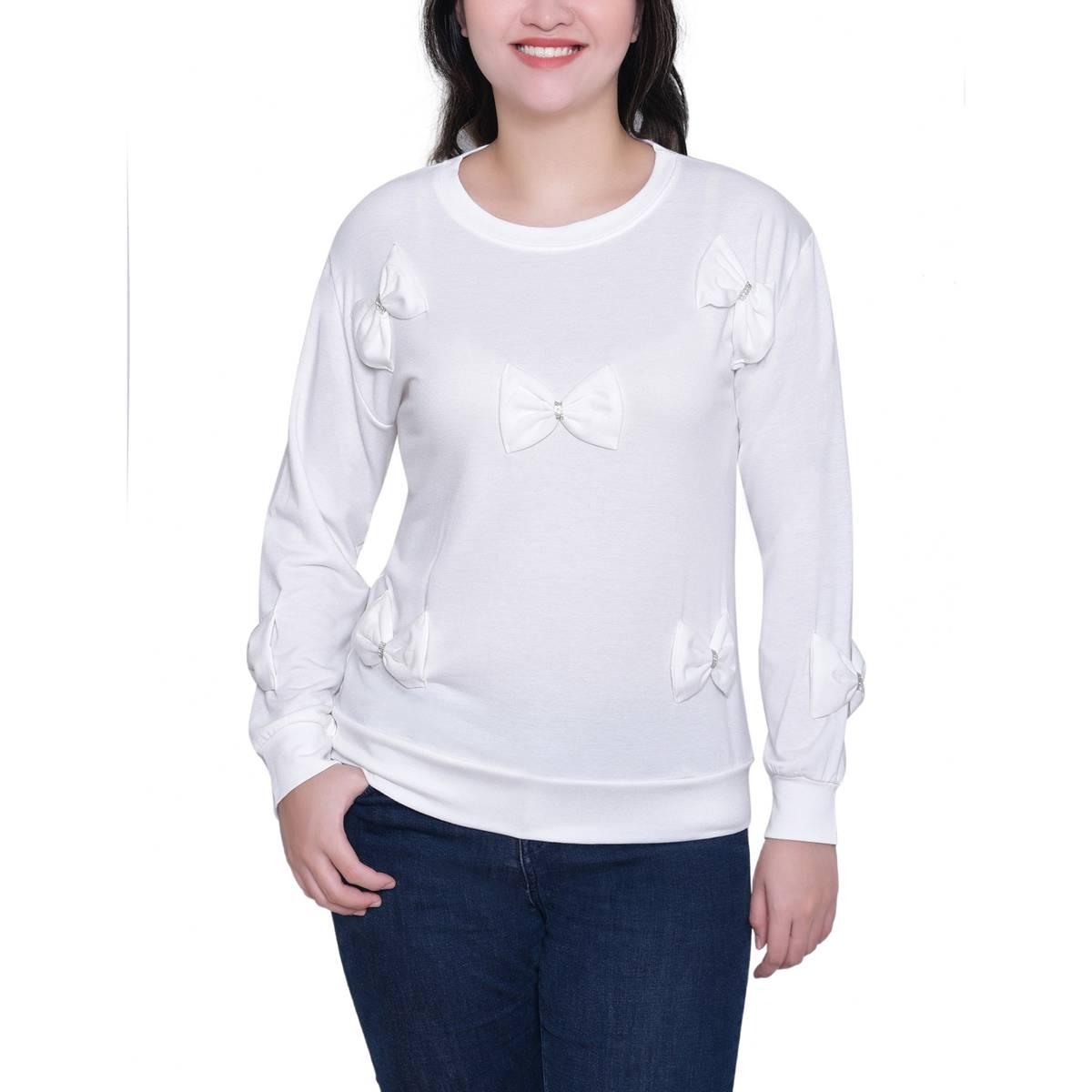 Click here for Plus Size NY Collection All Over Bow French Terry... prices