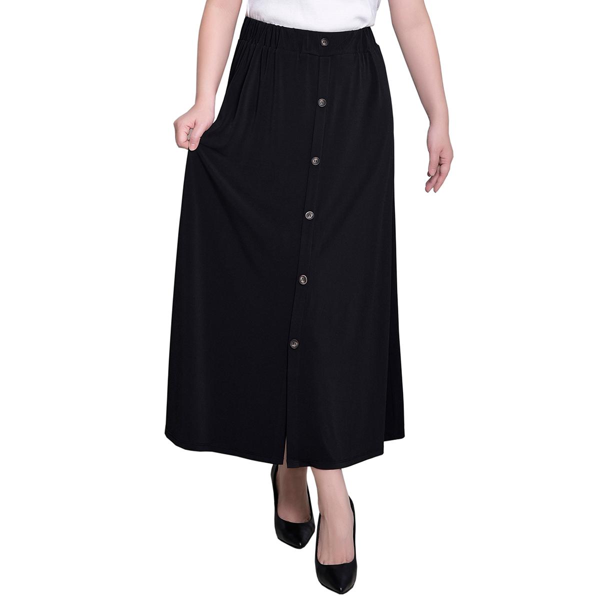 Click here for Petite NY Collection Long Button Front Solid Skirt prices