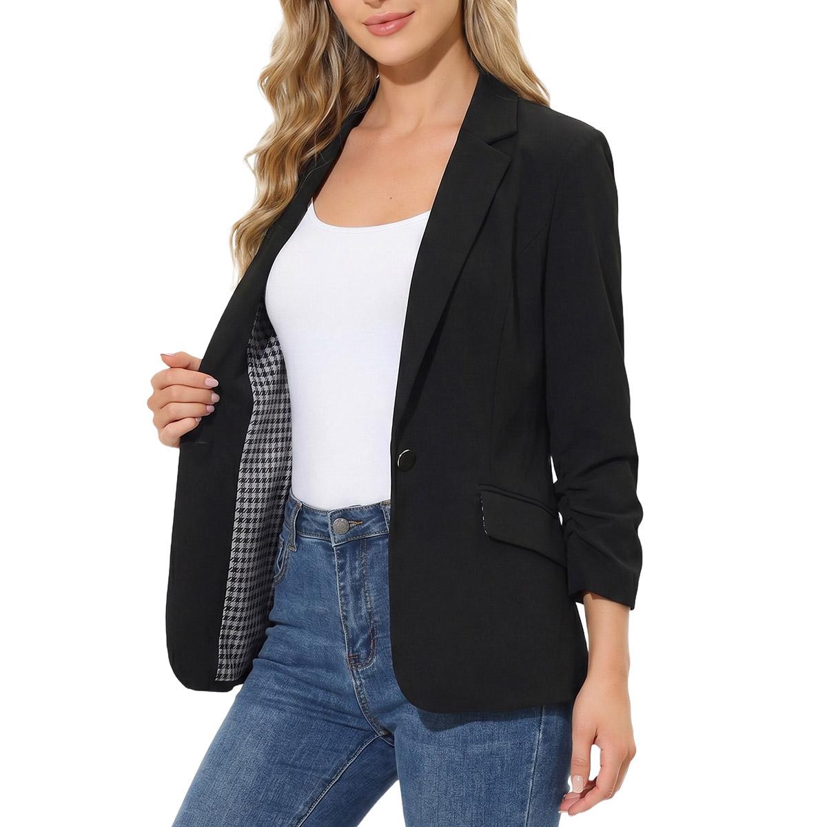Click here for Womens NY Collection Long Ruch Sleeve Solid Crepe... prices