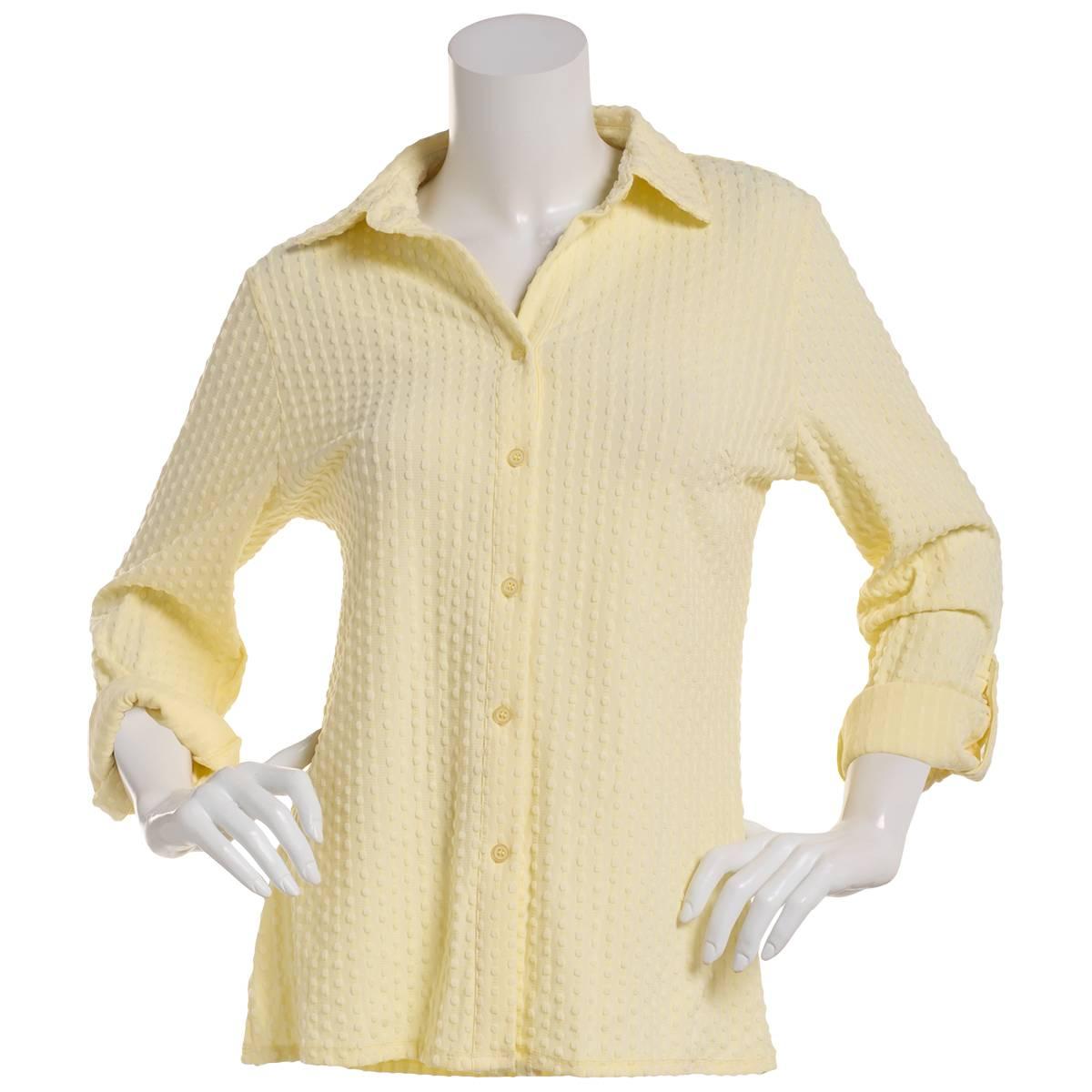 Click here for Womens NY Collection Long Sleeve Spread Collar Blo... prices