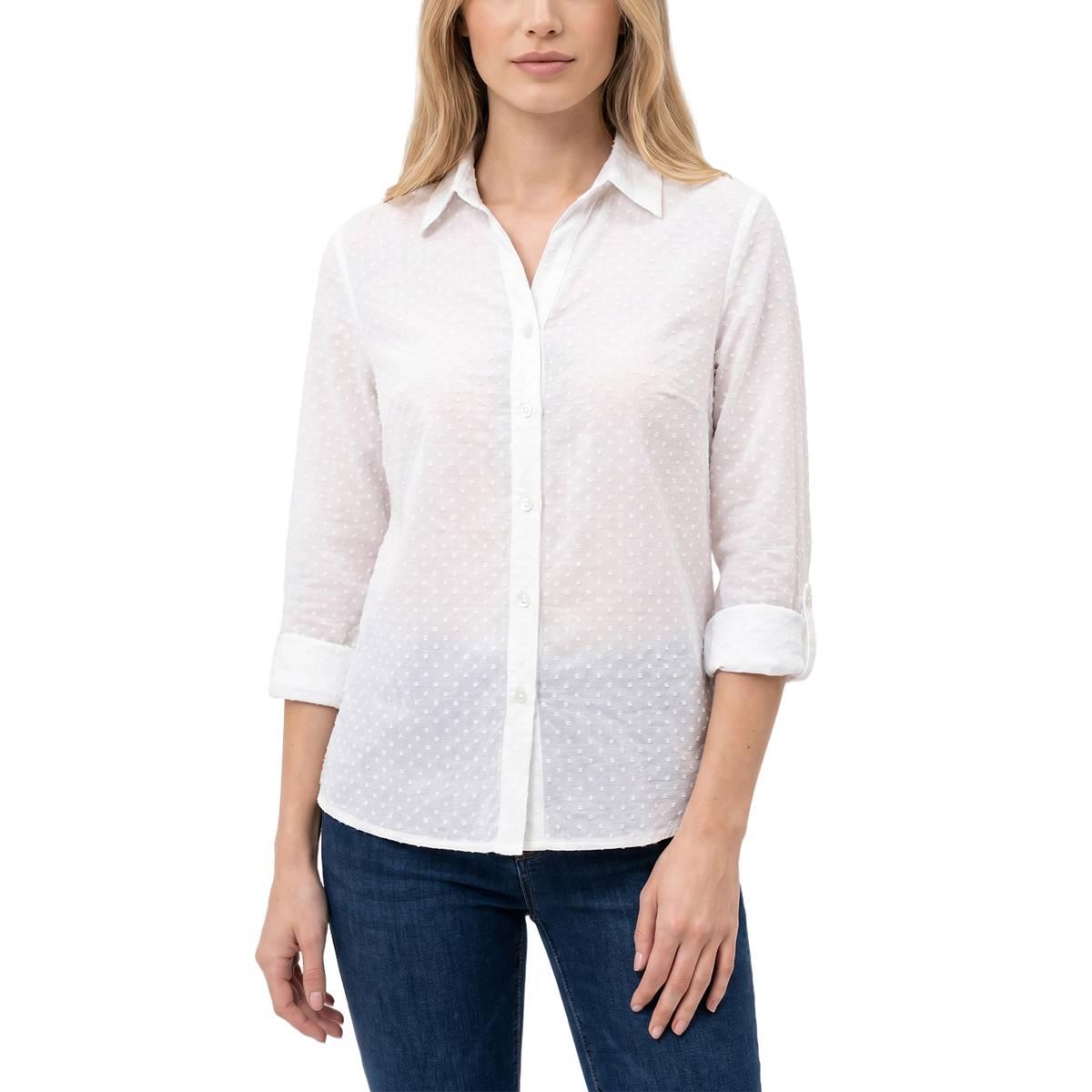 Click here for Womens NY Collection Long Sleeve Spread Collar Blo... prices