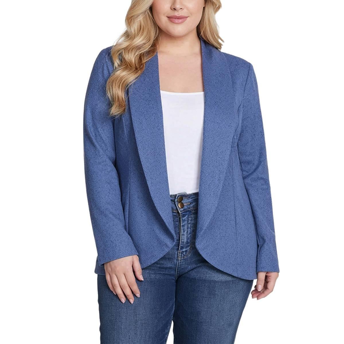 Click here for Plus Size NY Collection Long Sleeve Marled Hacci C... prices