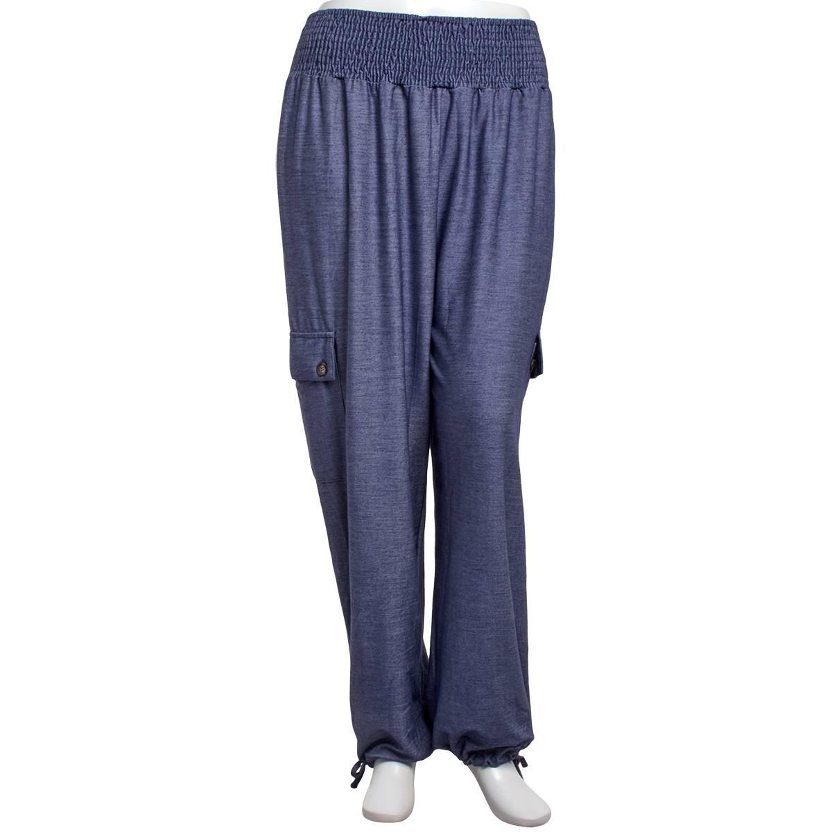 Click here for Plus Size NY Collection Pull On Smocked Waist Deni... prices