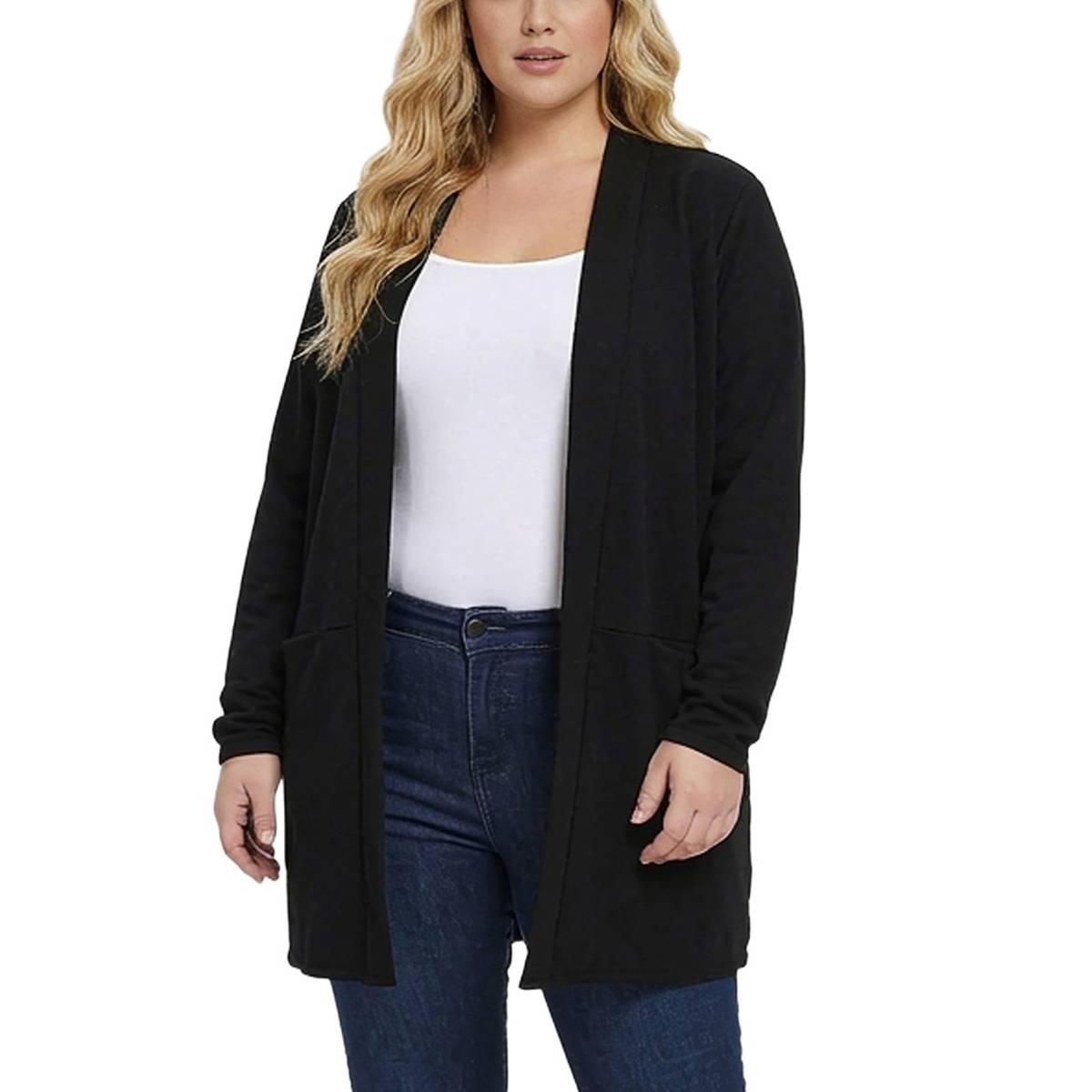 Click here for Plus Size NY Collection Long Sleeve Solid Cardigan... prices
