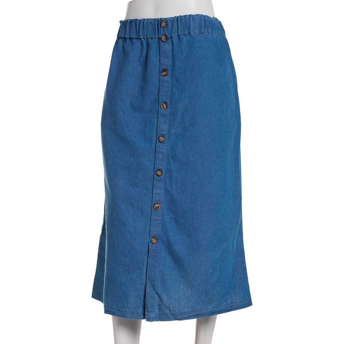 Click here for Petite NY Collection Pull-On Faux Button Front Ski... prices