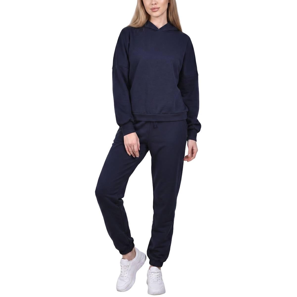 Click here for Petite NY Collection Long Sleeve Hooded French Ter... prices