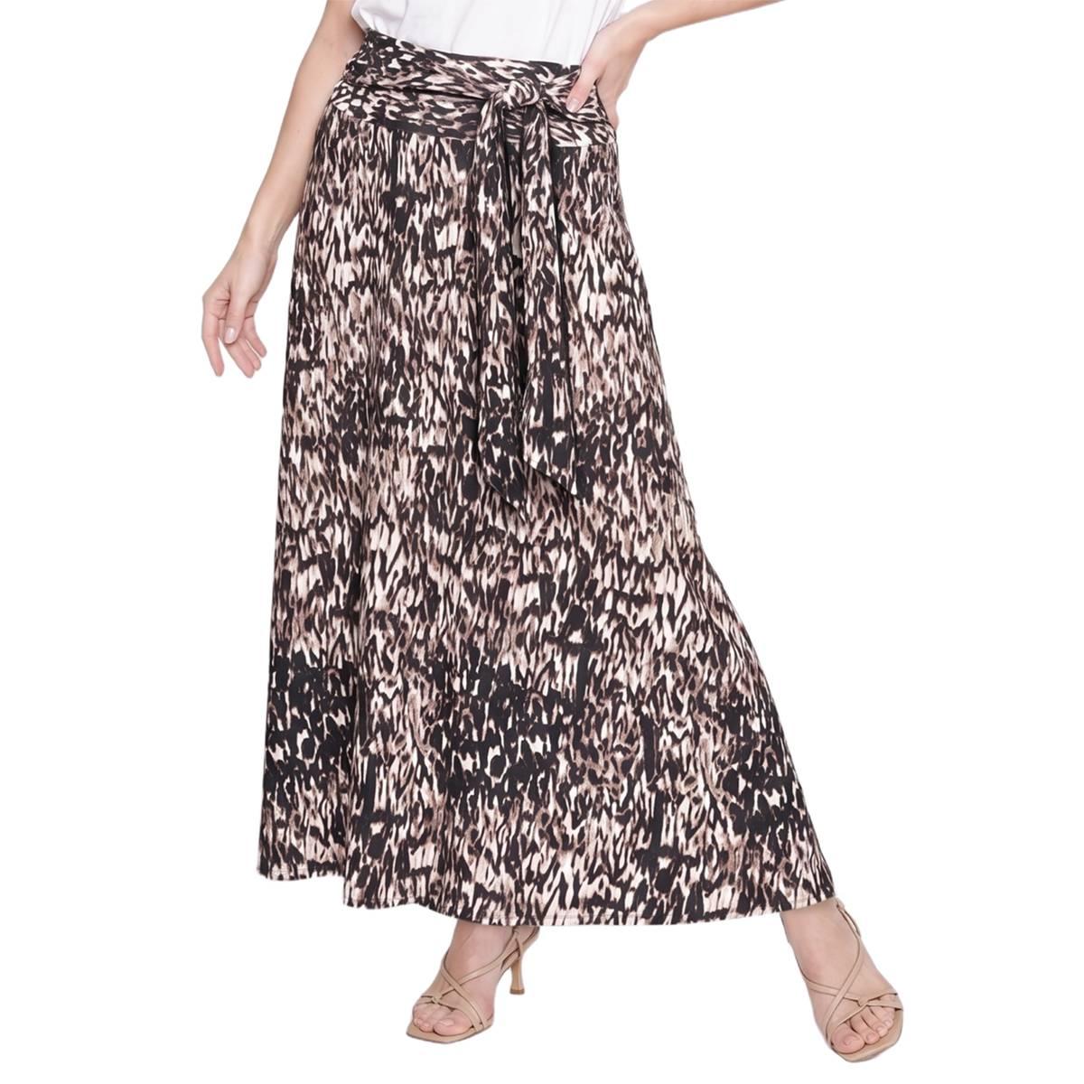 Click here for Petite NY Collection Tie Waist Brown Pelage Maxi S... prices