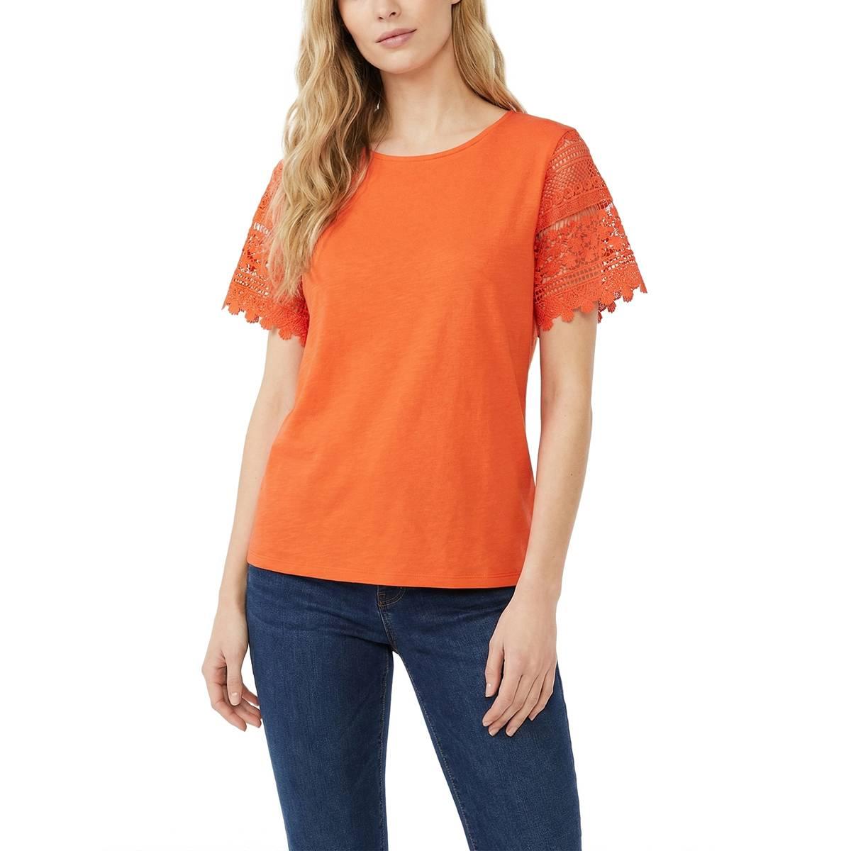 Click here for Petite NY Collection Short Lace Sleeve Solid Blous... prices