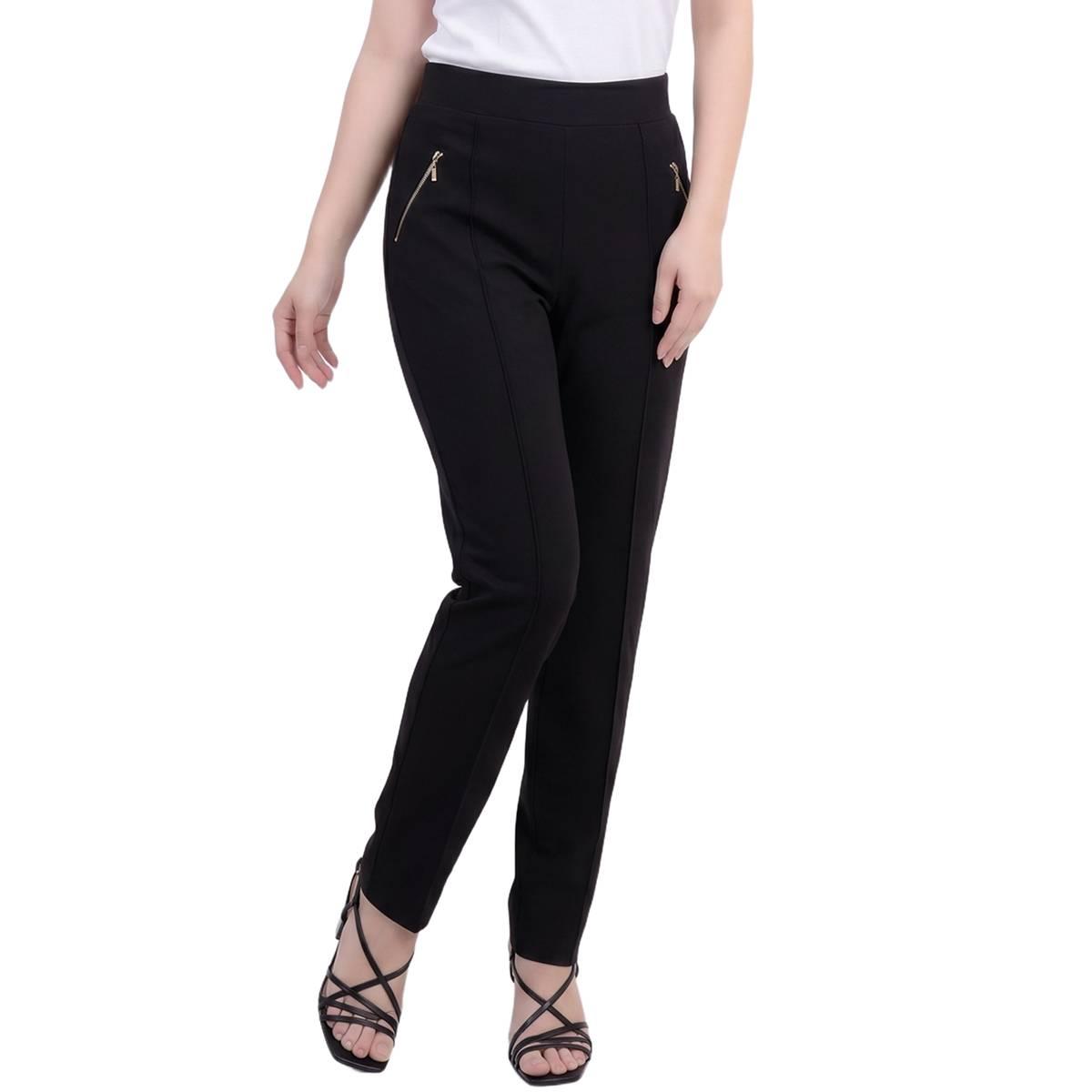 Click here for Petite NY Collection Pull On Solid Ponte Slim Leg... prices