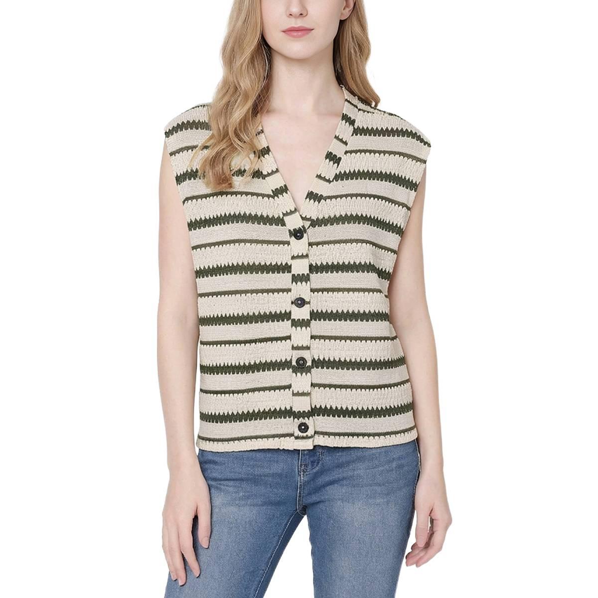 Click here for Petite NY Collection Cap Sleeve Stripe Crochet Car... prices