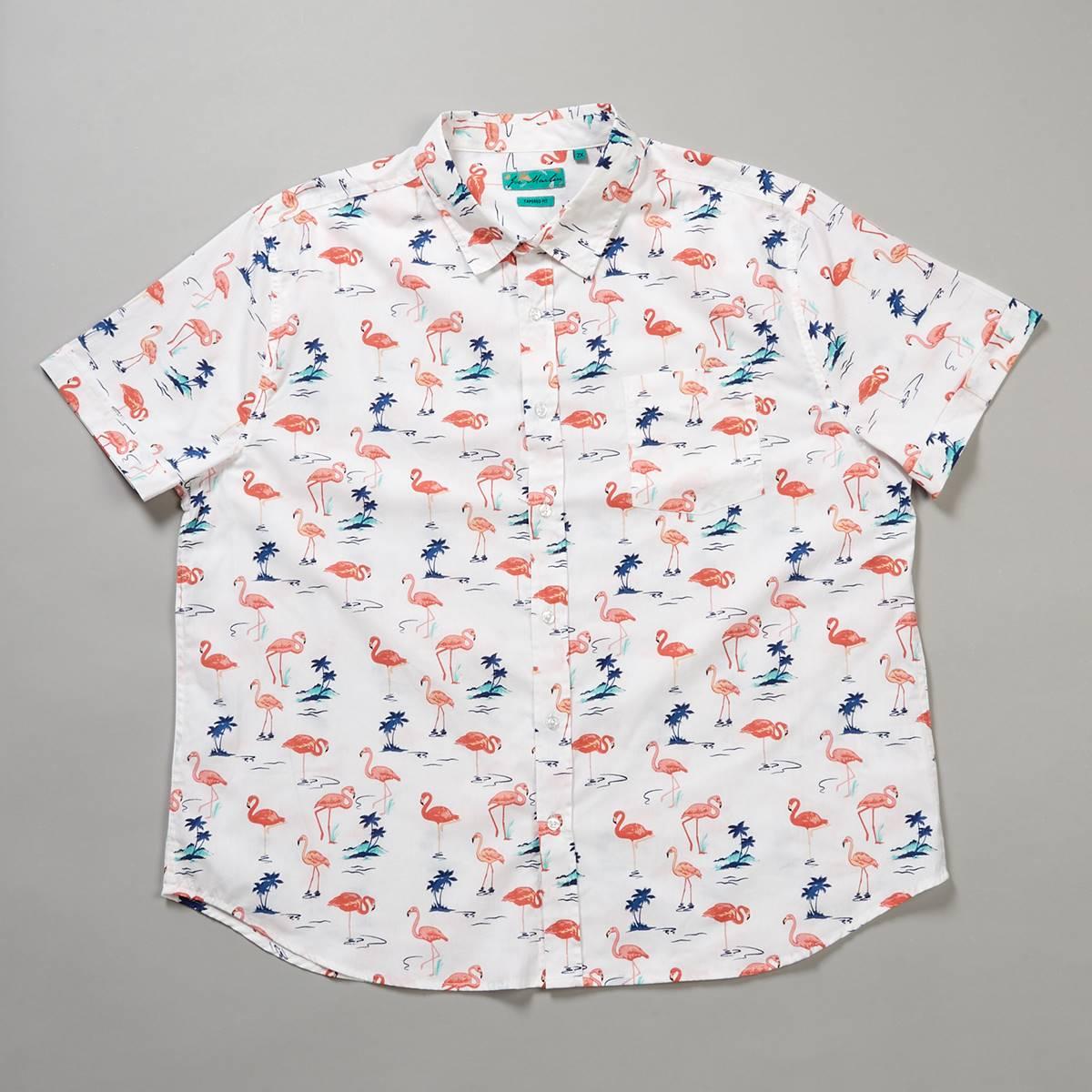 Click here for Mens Big & Tall Joe Marlin Flamingo Cotton Button... prices