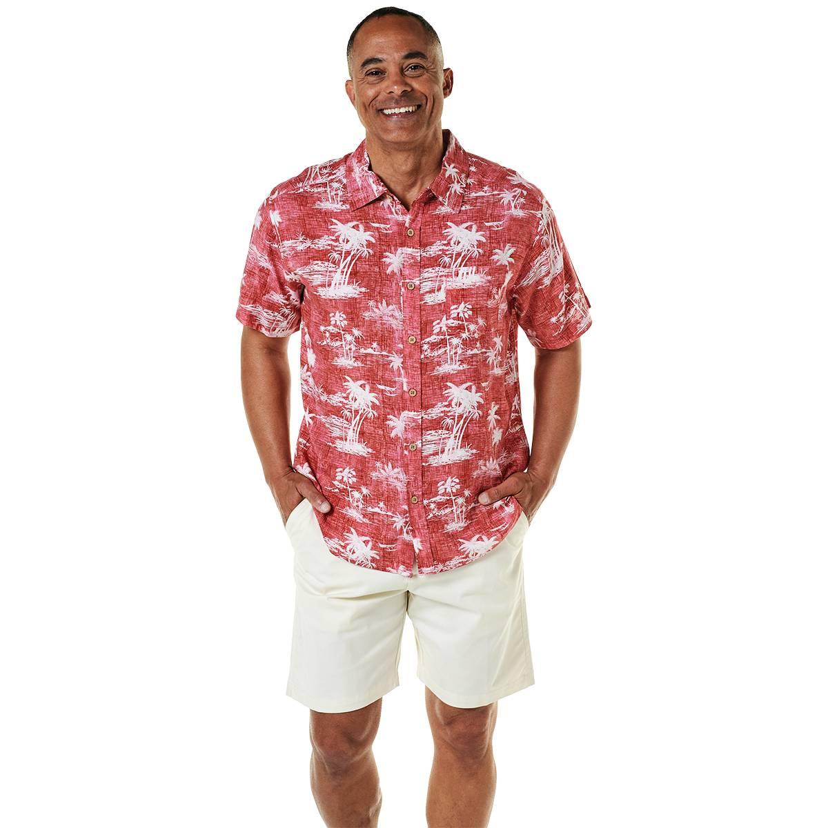 Click here for Mens Joe Marlin Palm Trees Button Down Shirt - Dru... prices