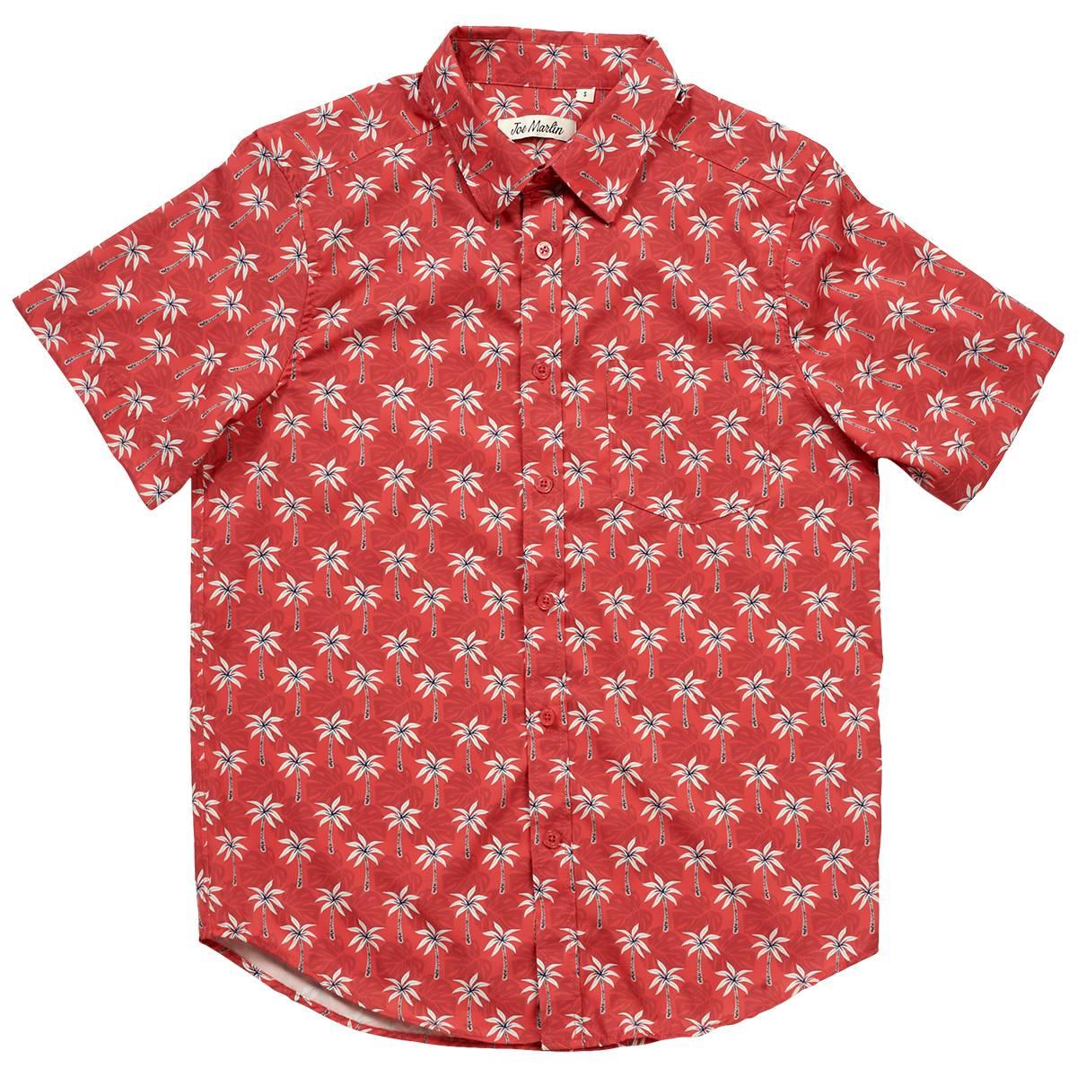 Click here for Mens Joe Marlin Palm Trees Polyester Button Down S... prices