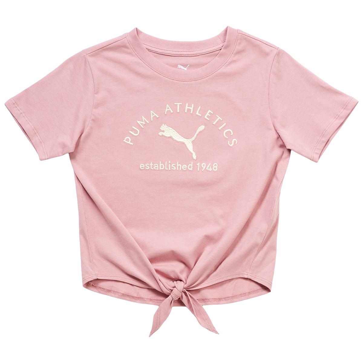 Click here for Girls (7-16) Puma(R) Short Sleeve Tie Front Embroi... prices
