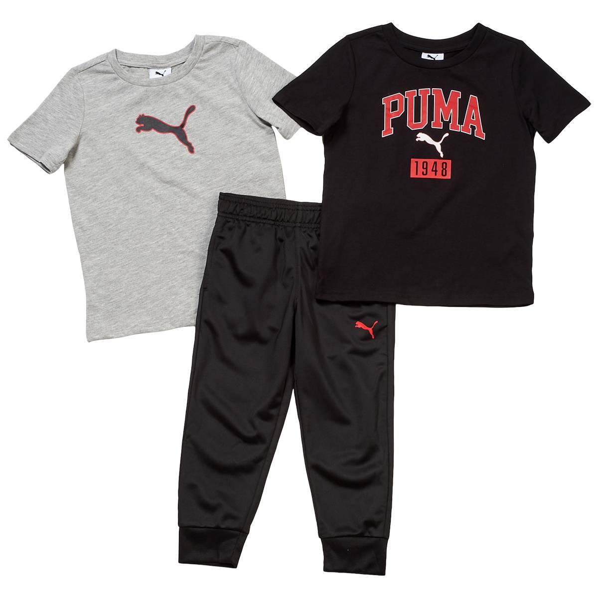 Click here for Toddler Boy Puma(R) 3pc. Logo Tees & Tricot Jogger... prices