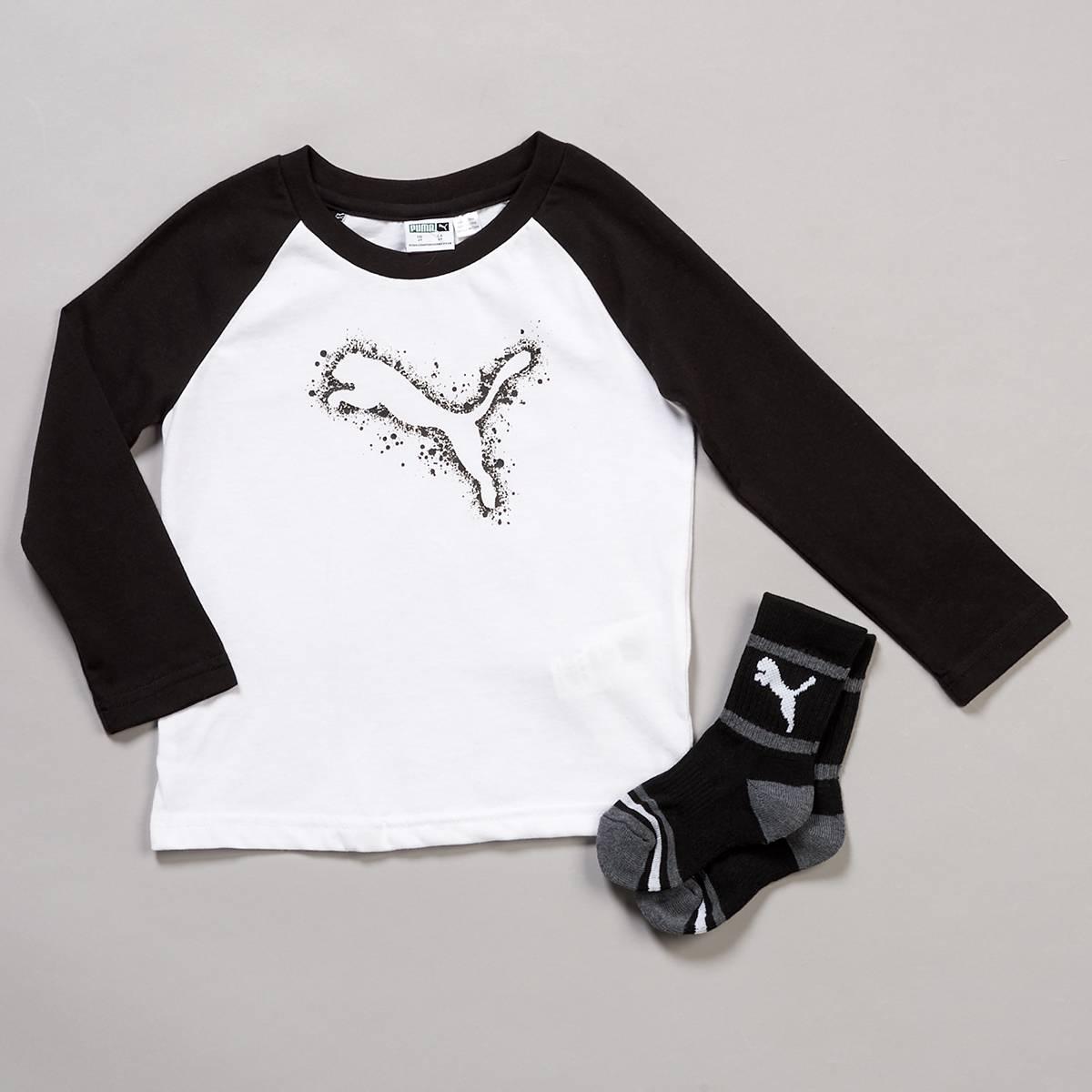 Click here for Toddler Boy Puma(R) Long Sleeve Graphic Tee & Crew... prices