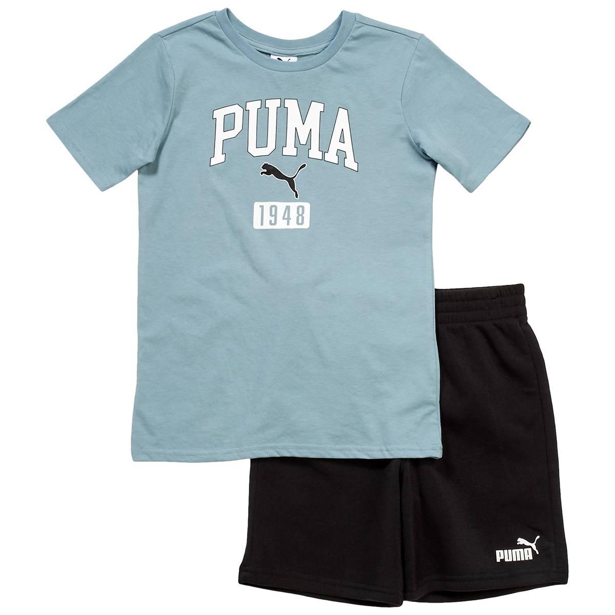 Click here for Boys (8-20) Puma(R) Tee & Knit Short Set - Seafoam prices