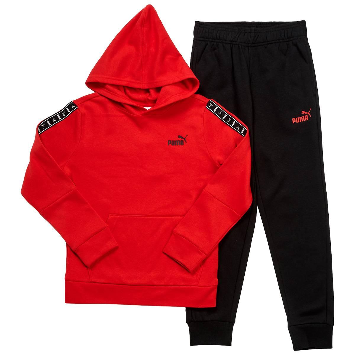 Boys (8-20) Puma(R) 2pc. Solid Pullover Hoodie & Joggers Set - Red