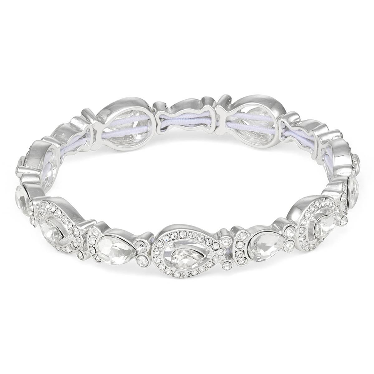 Click here for Youre Invited Silver-Tone Crystal Stretch Bracelet prices