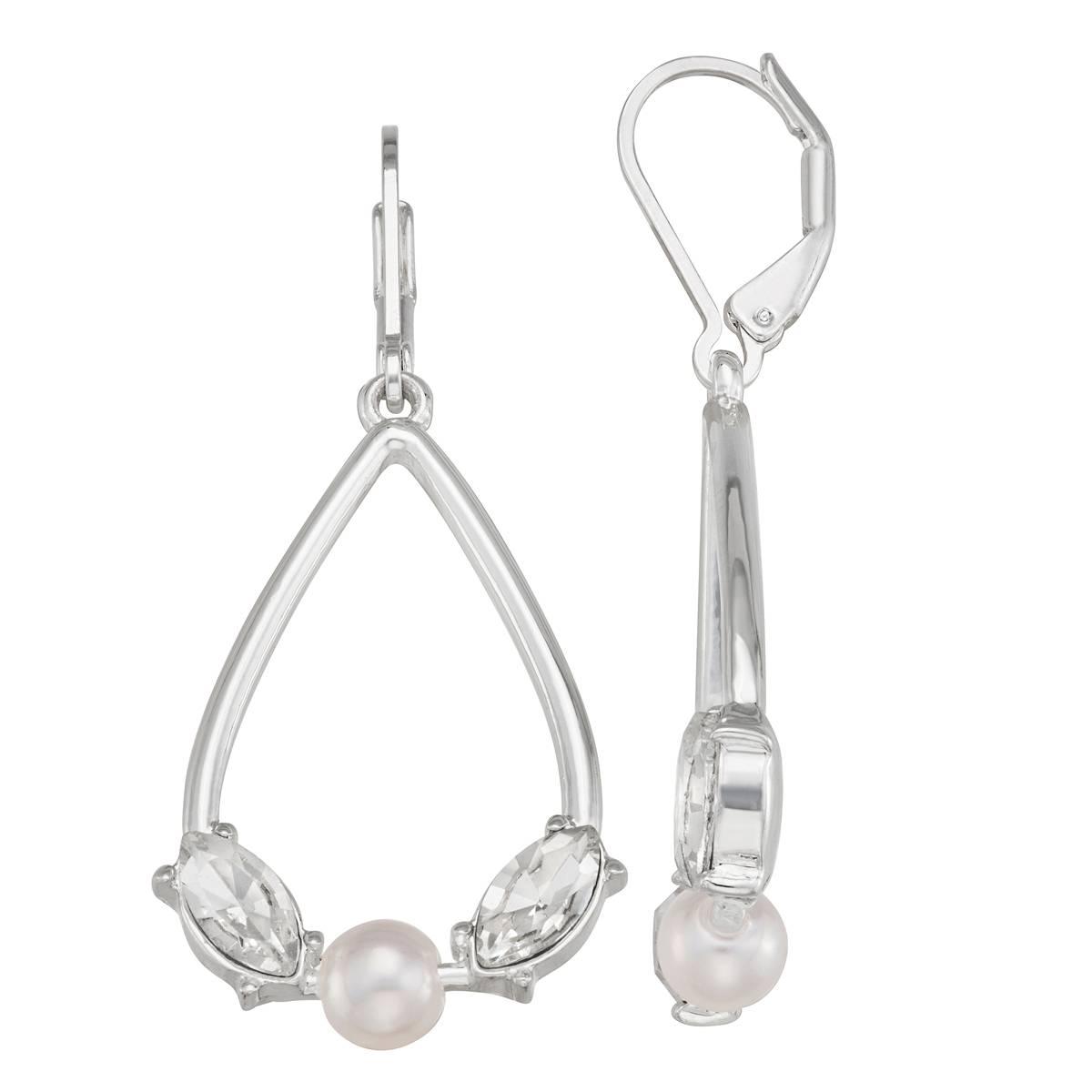 Click here for Youre Invited Pearl & Crystal Oval Drop Leverback... prices