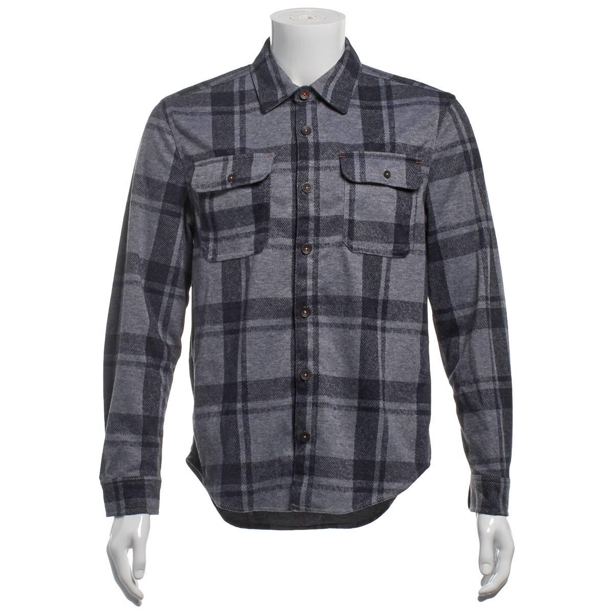 Click here for Mens Rainforest Polyester Flannel Shirt - Denim Pl... prices