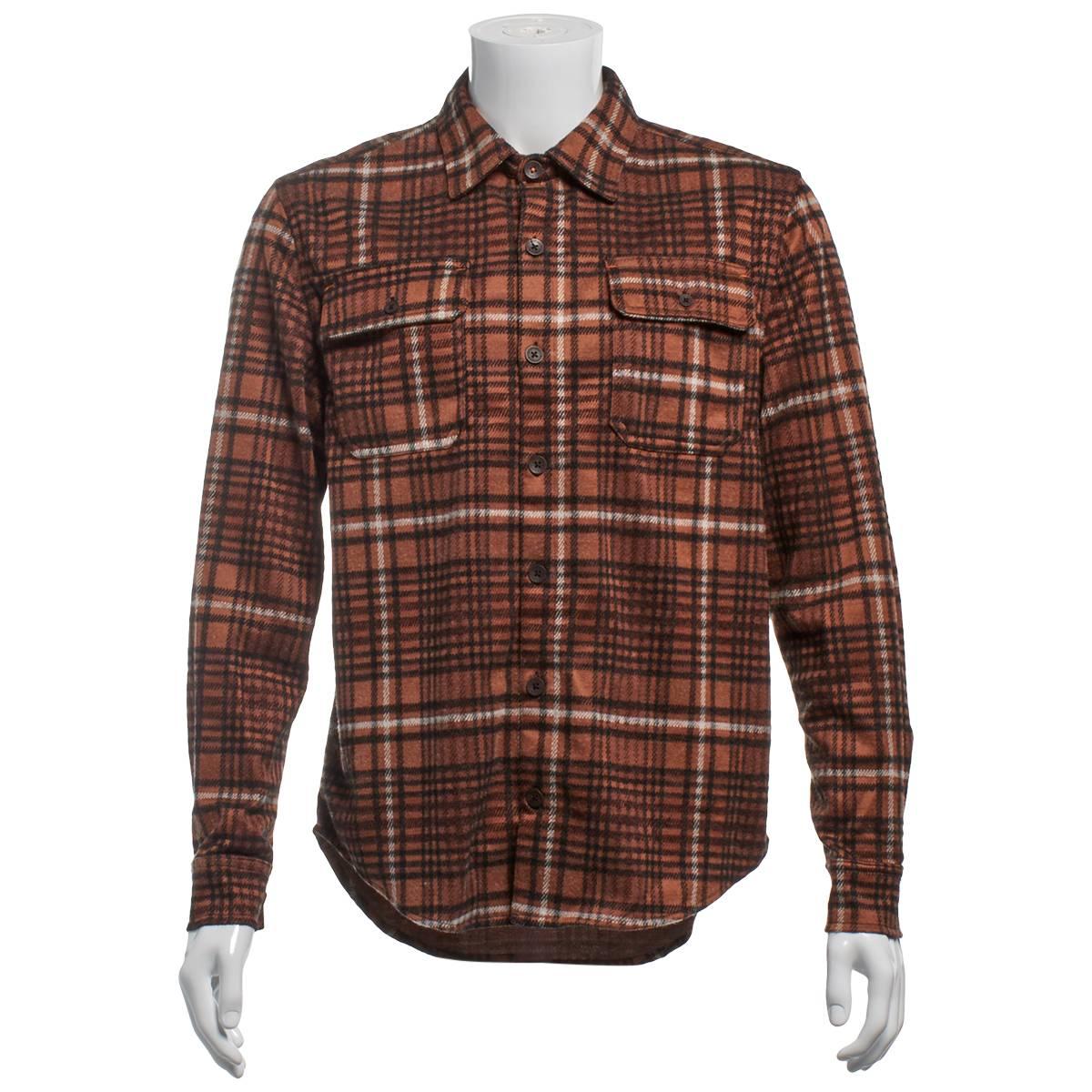 Click here for Mens Rainforest Polyester Flannel Shirt - Ginger P... prices