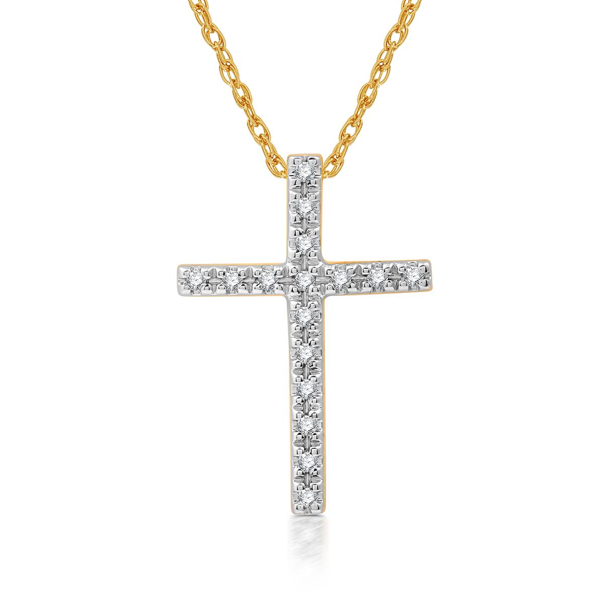 Click here for Nova Star(R) 1/10ctw. Lab Grown Diamond Two-Tone C... prices
