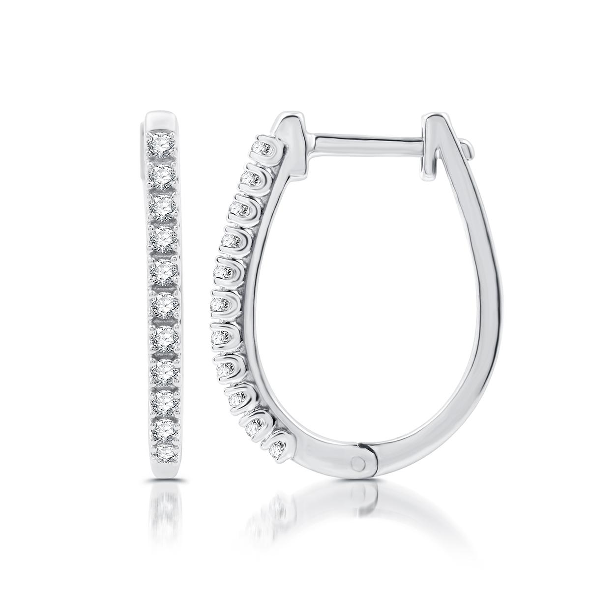 Click here for Nova Star(R) 1/4ctw. Lab Grown Diamond Huggie Hoop... prices