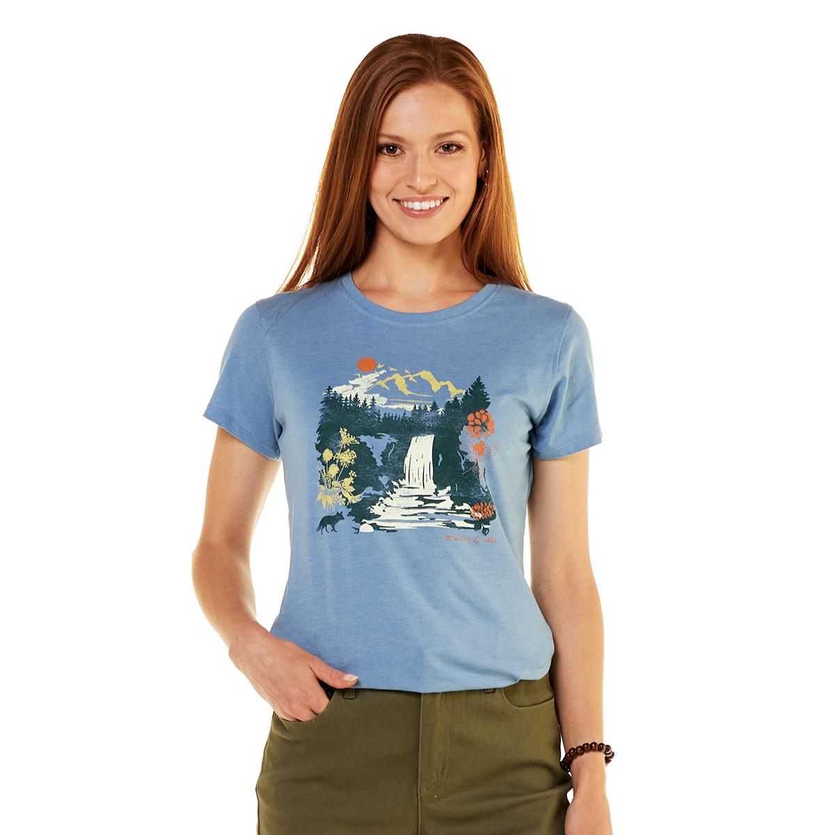 Click here for Womens Mountain and Isles Short Sleeve Waterfall G... prices