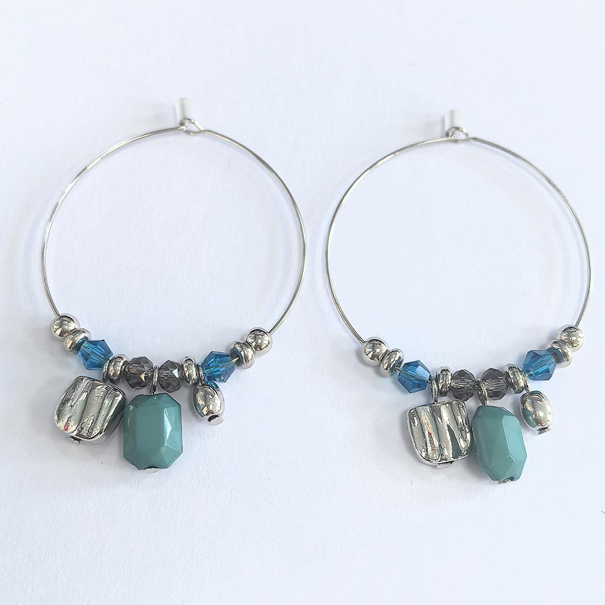 Click here for Ashley Cooper(tm) Silver-Tone Turquoise Bead Endle... prices