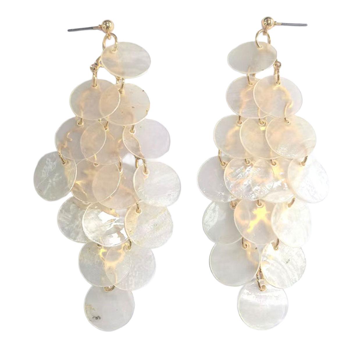 Click here for Ashley Cooper(tm) Gold-Tone Paiette Shell Drop Ear... prices