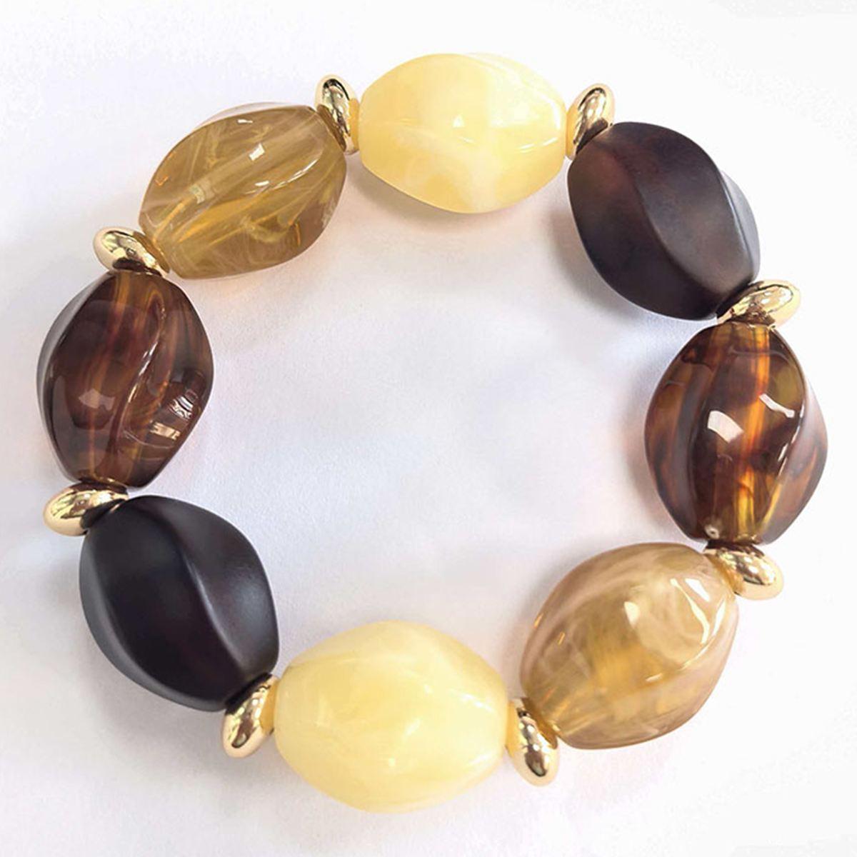Click here for Ashley Cooper(tm) Natural-Tone Chunky Beaded Brace... prices